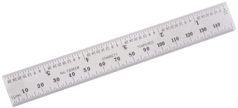 Starrett 150mm Steel Imperial, Metric Ruler – NEIC